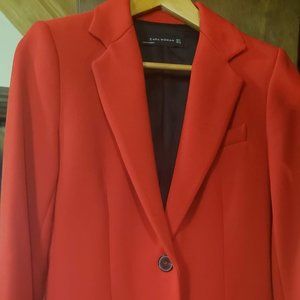 Zara | Jackets & Coats | Zara Red Coat | Poshmark